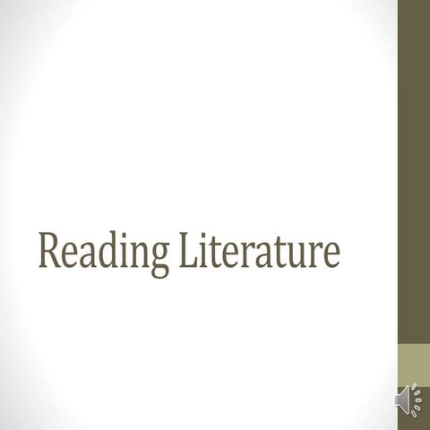 Reading literature | PPTX