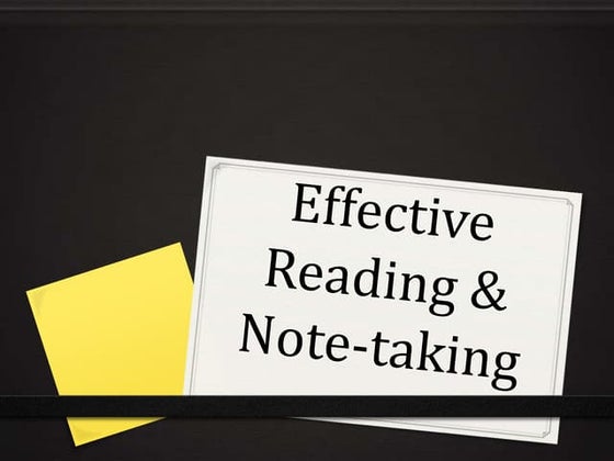 Reading skills notes | DOC | Homework and Study | Education