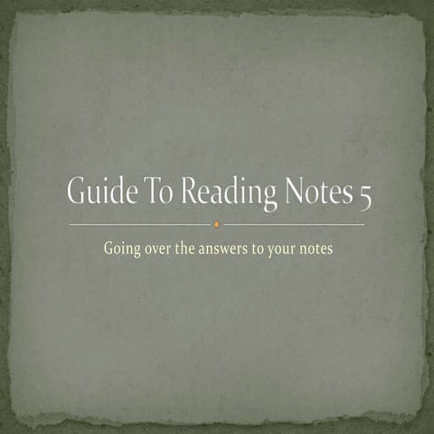 Reading notes 5 pres | PPT