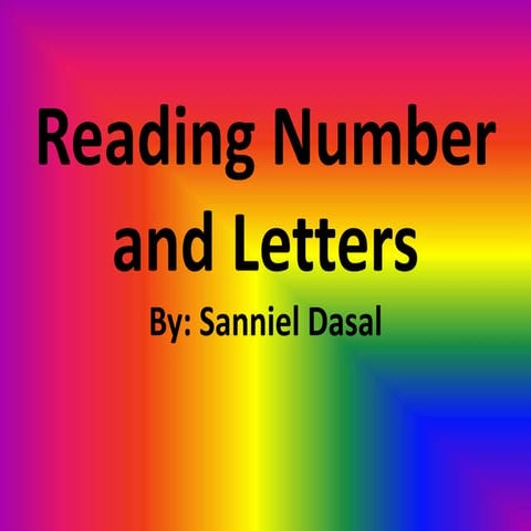 Reading number and letters | PPTX