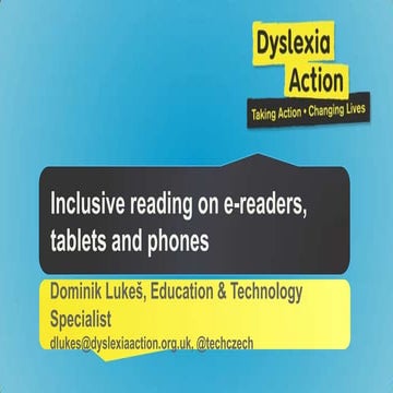 Reading on e readers, tablets and phones: Hardware and software for ...