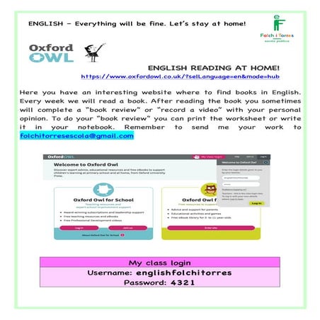 Reading owl login | PDF