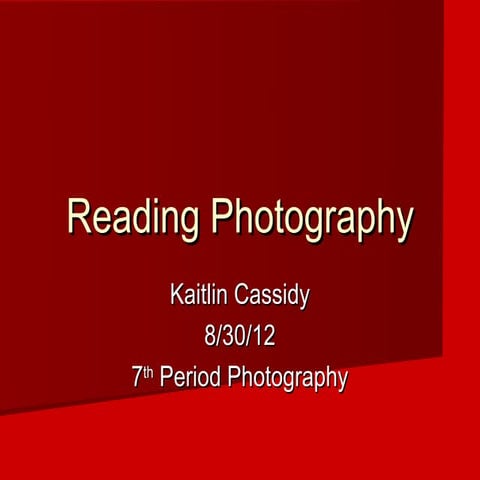 Reading photography | PPT