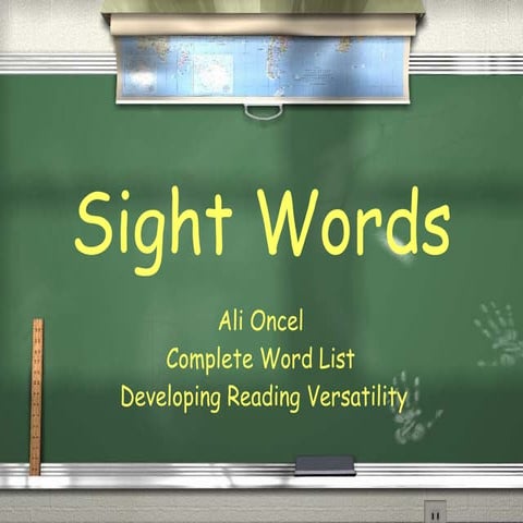 Literal Comprehension: Sight Words | PPT
