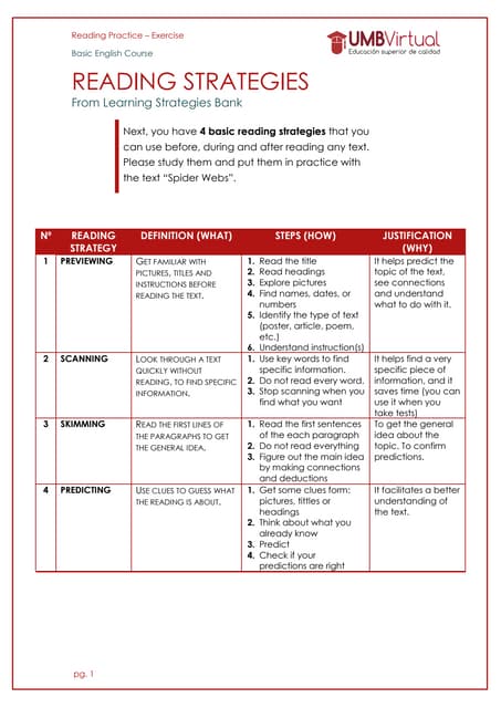 Reading practice 1 | PDF
