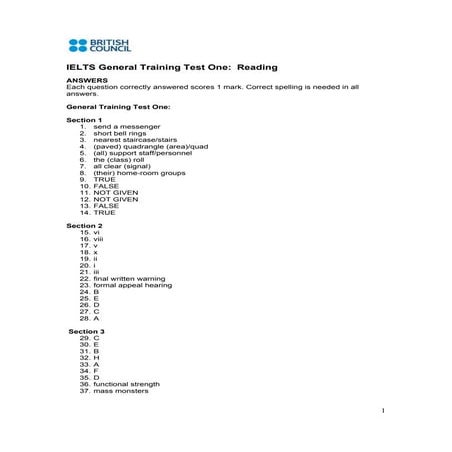 Reading practice_GT_answers | PDF