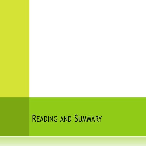 Reading process and_summary | PPT