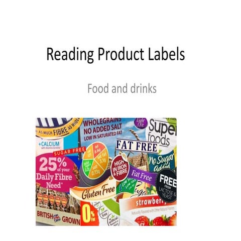 Reading product labels | PPTX