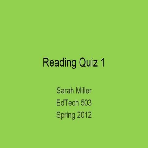 Reading Quiz Final | PPT