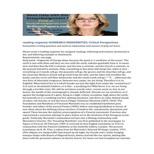 reading response HUMN3013 Critical Perspectives.pdf