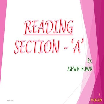 Reading section & note making | PDF