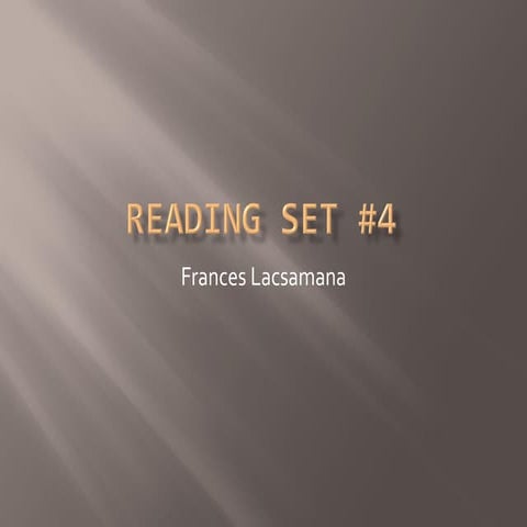 Reading Set#4 | PPT