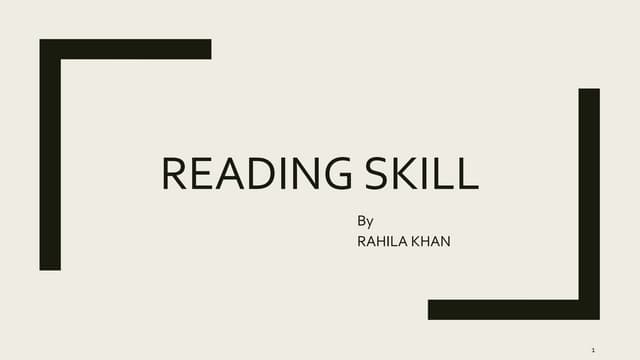 Reading techniques | PPTX