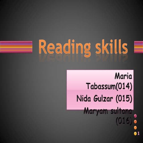 Reading skills | PPT