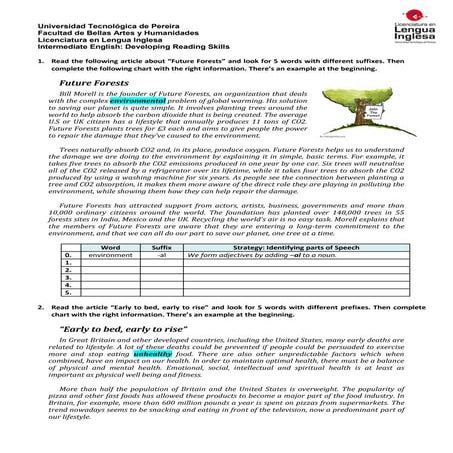 Reading skills (suffixes prefixes) | PDF