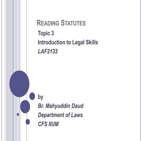 Reading statutes | PPTX