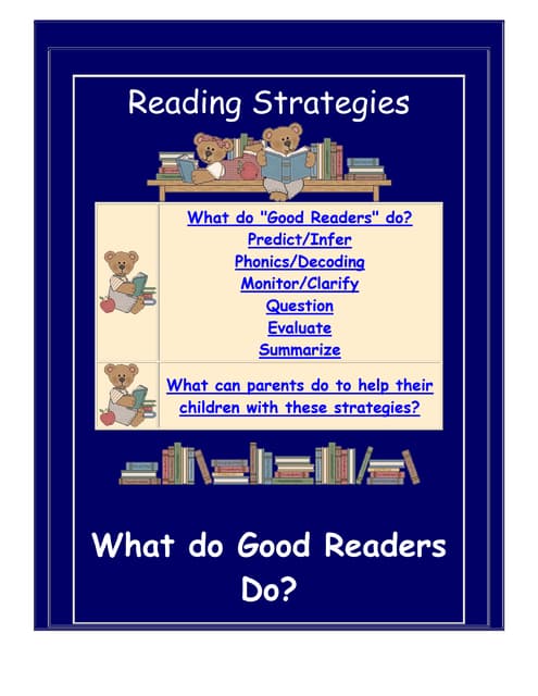 Reading strategies presentation | PPTX | Fiction | Books and Literature