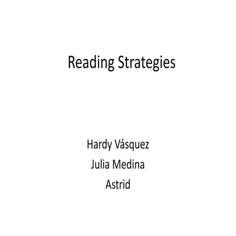 Reading strategies | PPT