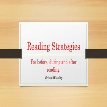 Reading Strategies | PPT