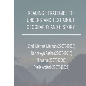 reading strategies to understand text about Geography and History.pptx