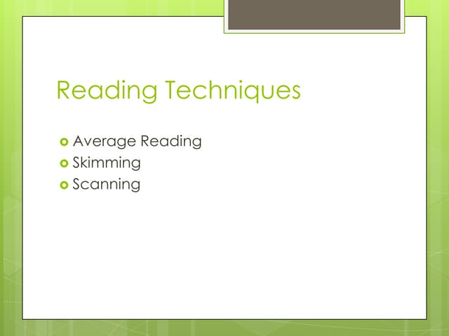 Skimming & Scanning | PPT