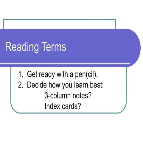 Language Arts and Reading Terms: Genre, Story Elements, Figurative ...