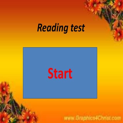 Reading test rany | PPT