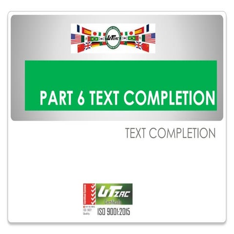 Reading Text completion | PPTX