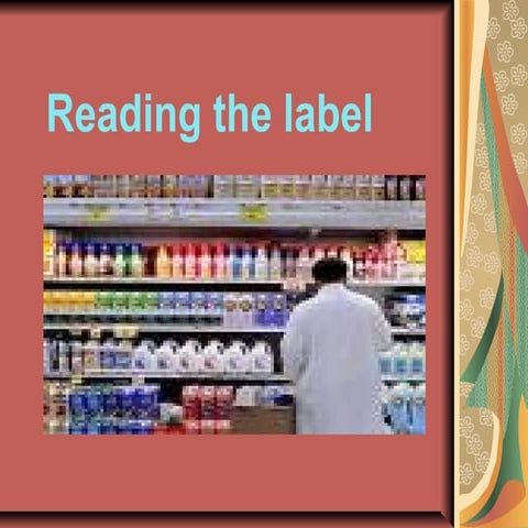 Reading the label | PPT