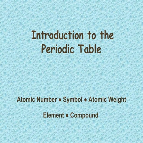 Reading the Periodic Table physical science 8th grade | PPT