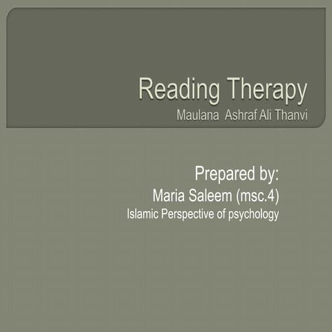 Reading therapy | PPT
