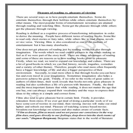 Reading vs viewing | DOCX