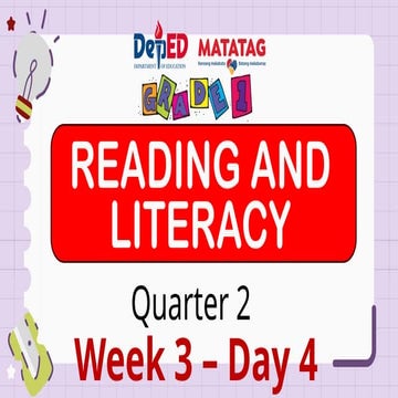 Quarter 2 Reading & Literacy Grade 1........ | PPTX