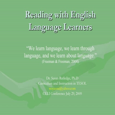 Reading With English Language Learners | PPT