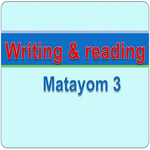 Reading & writing | PPTX