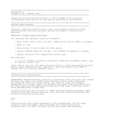 Readme | TXT | Operating Systems | Computer Software and Applications