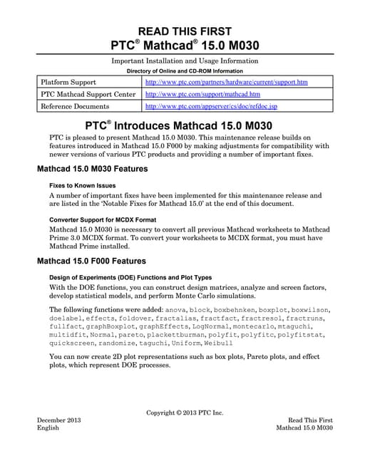 Mathcad 15 overview | PDF