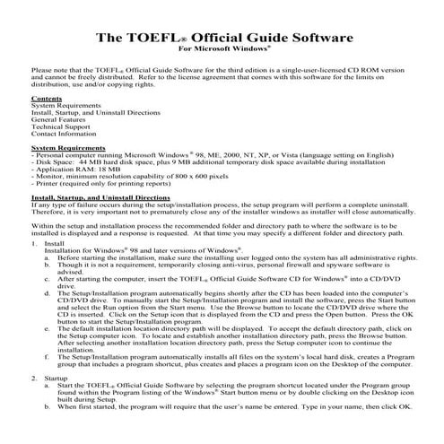 Readme toefl | PDF | Operating Systems | Computer Software and Applications