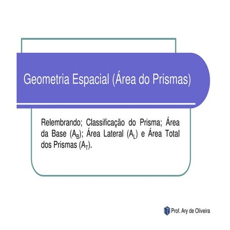 Área do prisma | PDF