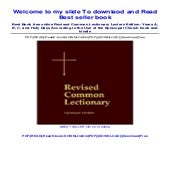 (READ) Revised Common Lectionary Lectern Edition: Years A, B, C, and ...