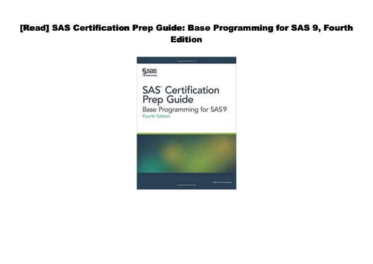 [pdf] Sas Certification Prep Guide Base Programming For Sas 9 Fourt…