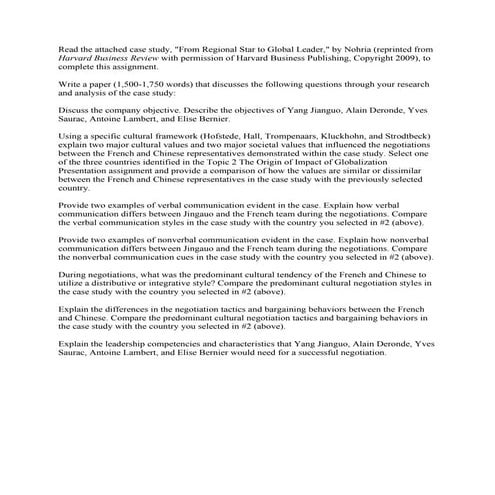 Read the attached case study- -From Regional Star to Global Leader-- b.pdf