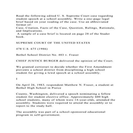 Read the following edited U. S. Supreme Court case regarding student.docx