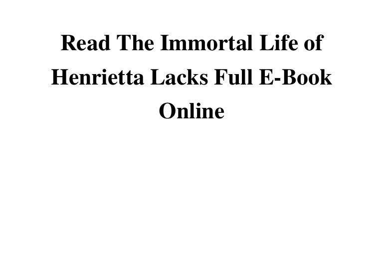 The immortal life of henrietta lacks full book - touchatila