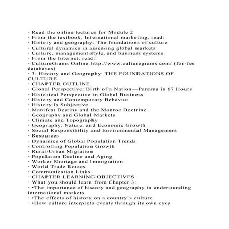 · Read the online lectures for Module 2· From the textbook, Inte.docx