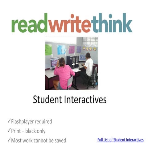 Read writethink student interactives | PDF