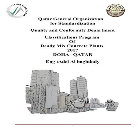 (Ready mixed concrete certification scheme)classification of ready ...