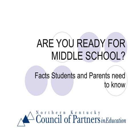 Ready for middle school | PPT