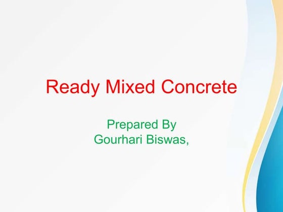 Trial mixing concrete .pdf | Civil Engineering Industry | Industries
