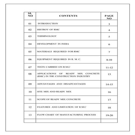 Ready Mix Concrete Plant Project Report Universal Ready Mix Concrete